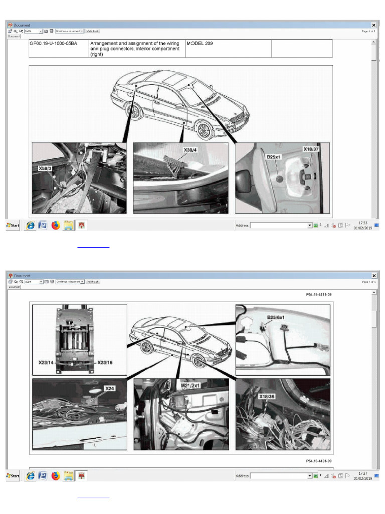 W209 X Connectors Locations Interior Compartment Right A | PDF