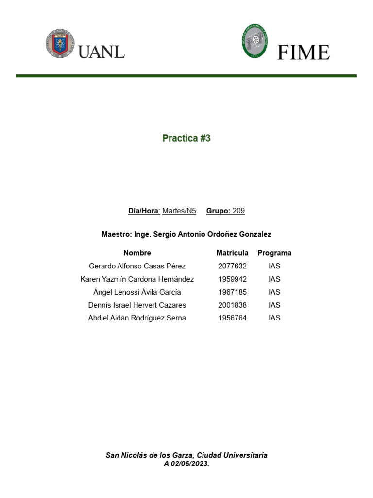 Practica 3 - ACIS | PDF
