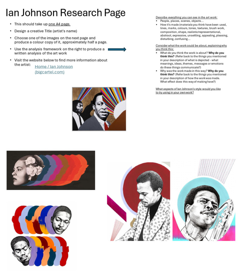 Ian Johnson Art Analysis Guide | PDF