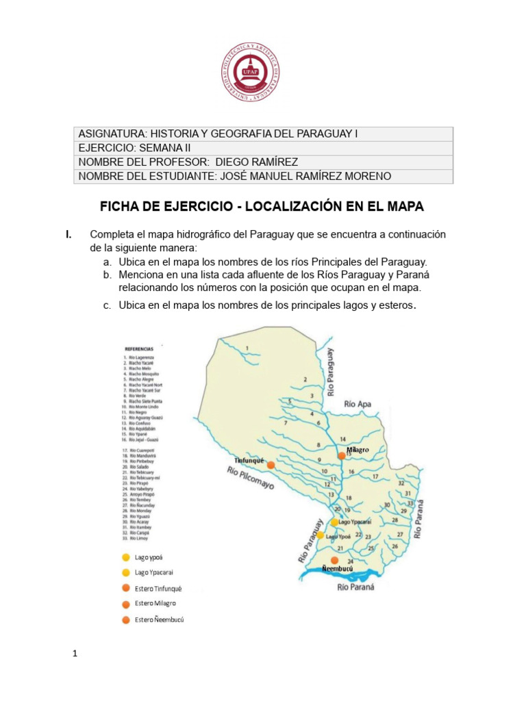 Ficha de Ejercicio - Localización en El Mapa | PDF | Ciencias sociales ...