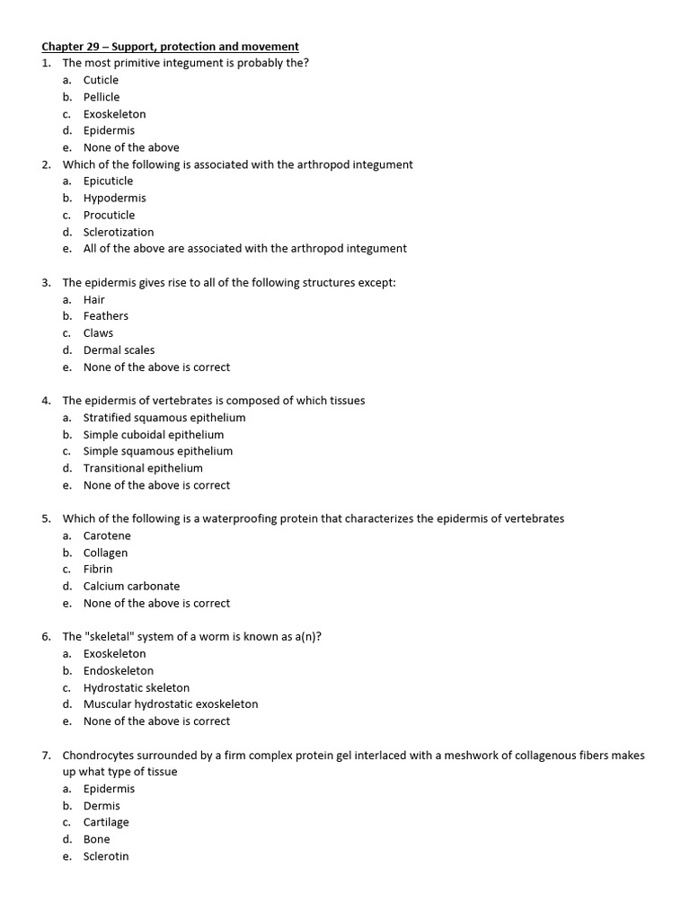 Support Protection Movement SZOL112 REVIEW QUESTIONS Chapter 29 | PDF ...