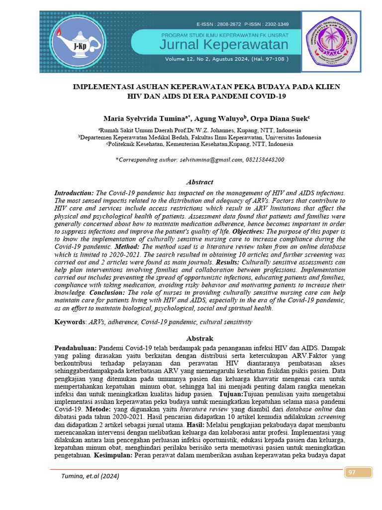 Implementasi Asuhan Keperawatan Peka Budaya Pada Klien HIV Dan AIDS | PDF | Pengembangan Diri