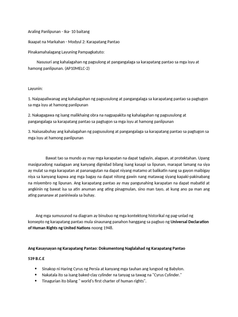 Karapatang Pantao | PDF