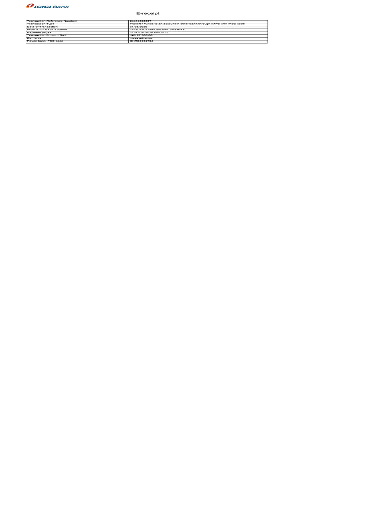 Mess Advance Receipt - Deepak Sharma | PDF