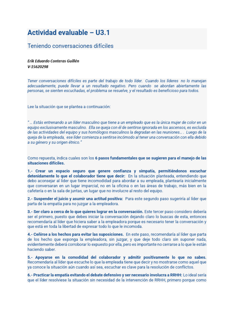 Actividad Evaluable - U3.1 | PDF