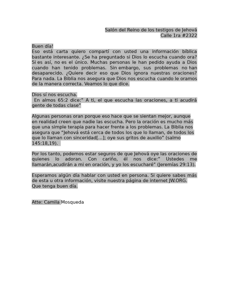 Escucha Dios Las Oraciones? | PDF