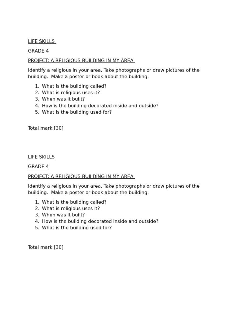 Life Skills Project. | PDF | Career & Growth