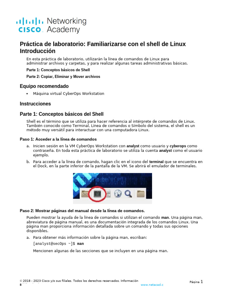 4.2.7 Lab - Getting Familiar With The Linux Shell LISTO | PDF | Interfaz de línea de comando ...