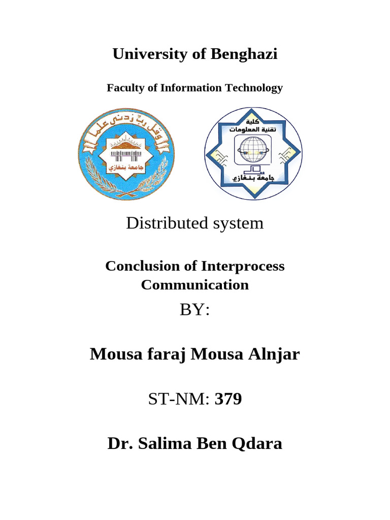 Mousa..conclustion of Interprocess Communication | PDF | Network Socket | Computer Network