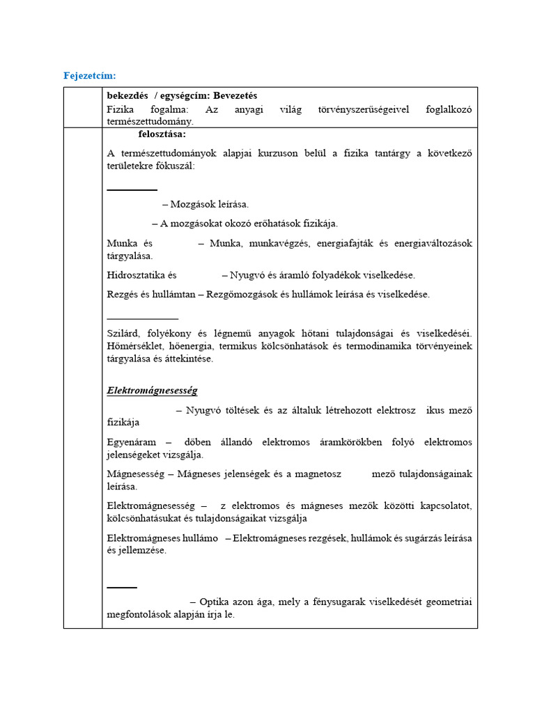 Fizika Jegyzet | PDF