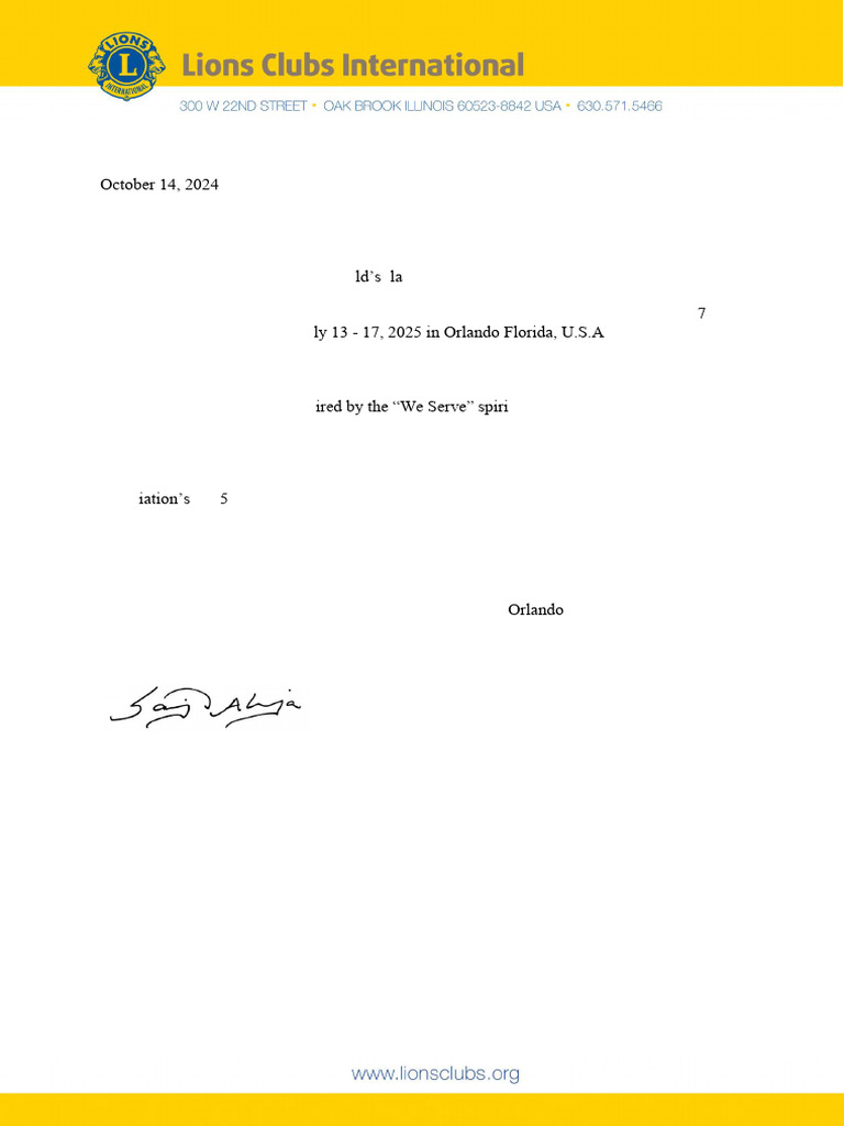 Invite Letter - Orlando, FL 2025 | PDF | Social Science | Lifestyle