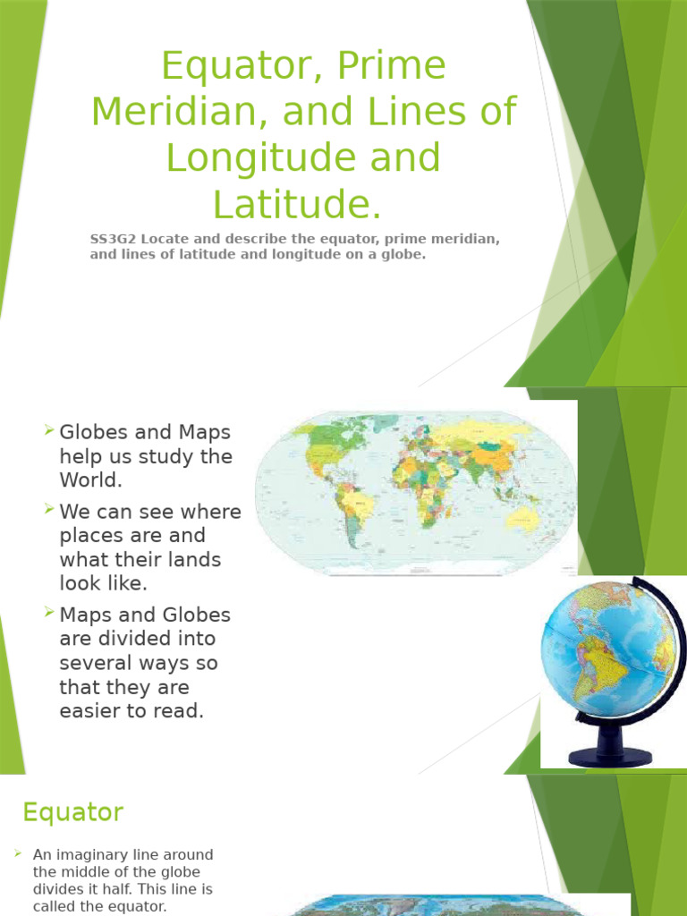 Equator, Prime Meridian, and Lines of Longitude and Latitude | PDF