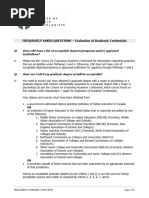 NCEES Credentials Evaluation FAQ's - NCEES Knowledge Base | PDF | Academic Degree | Credential