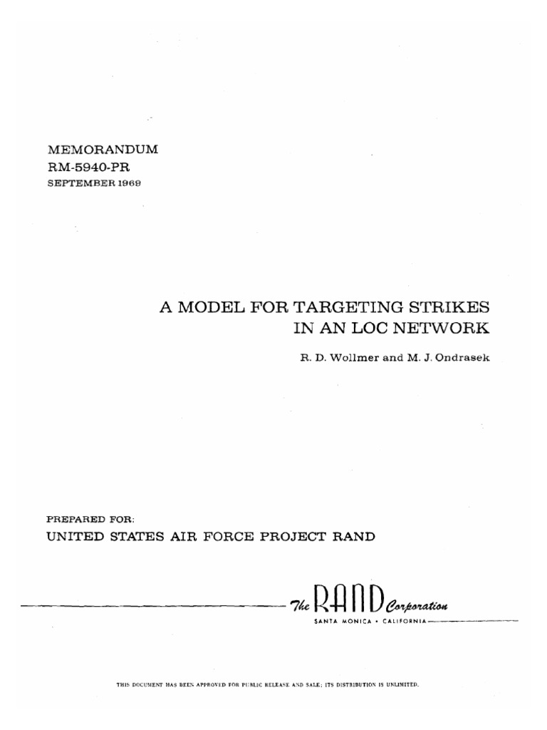 A Model For Targeting Strikes in An LOC Network - 1969 | PDF