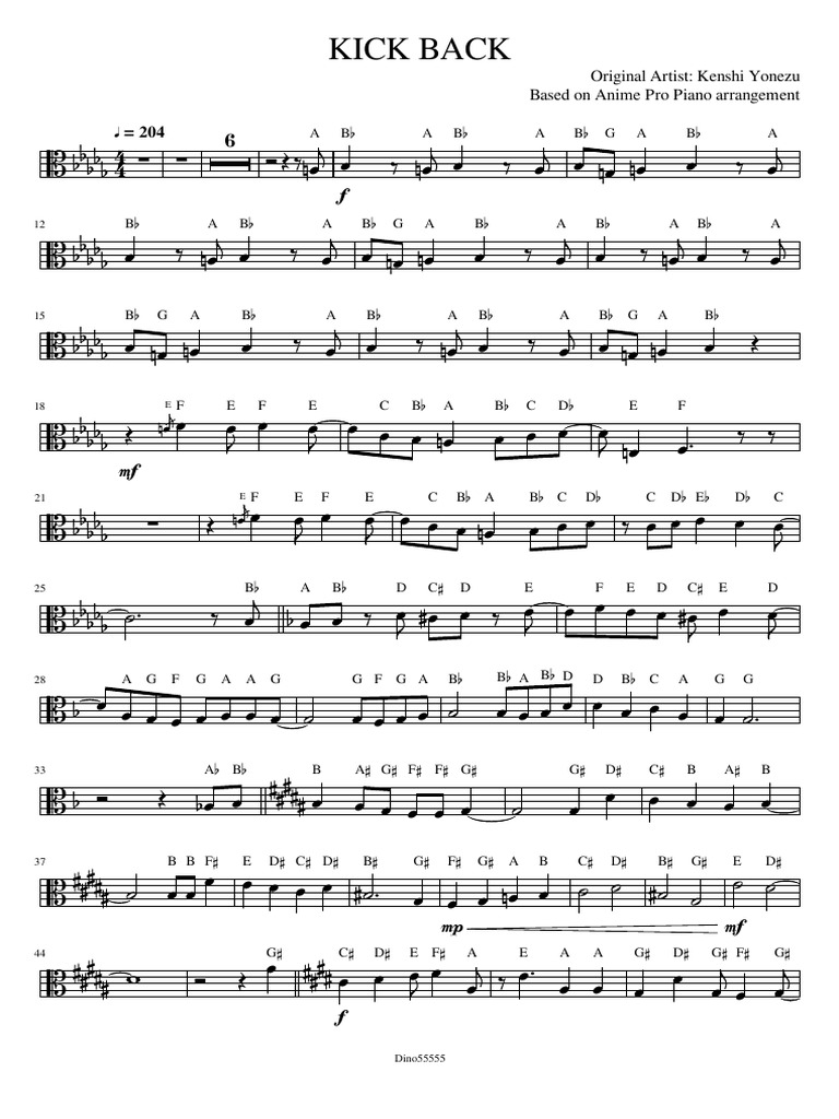 KICK - BACK Viola | PDF