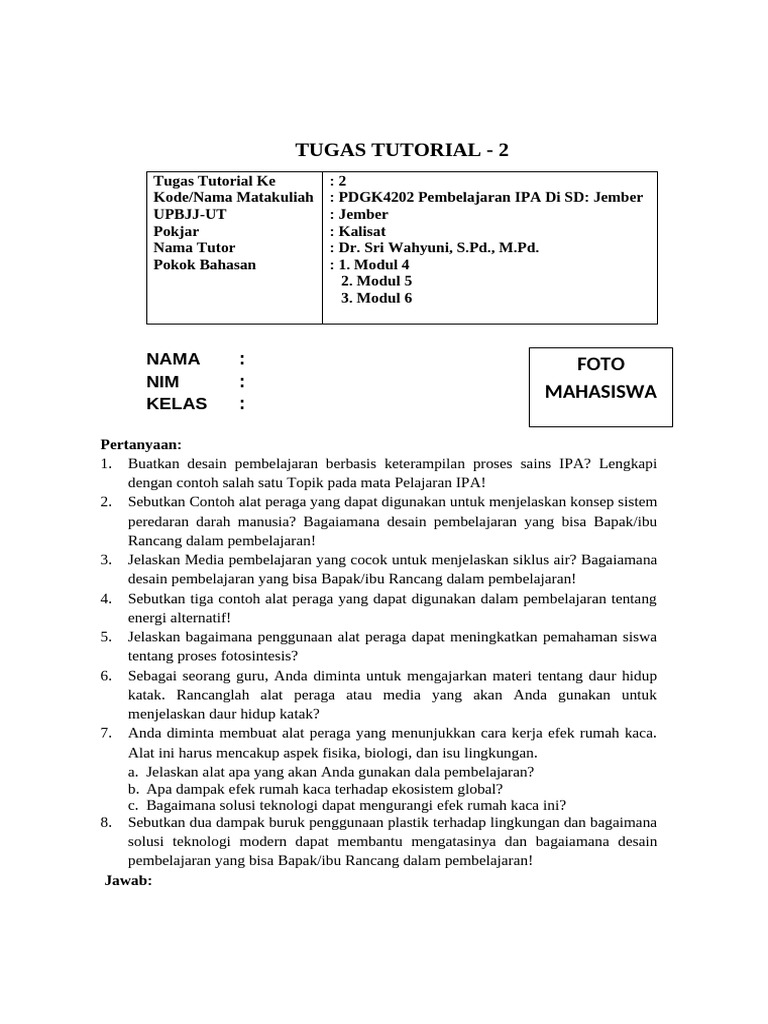 TT - 2 - Pembelajaran Ipa SD | PDF