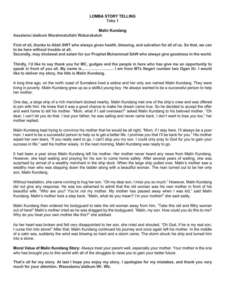 TEKS STORY TELLING new | PDF