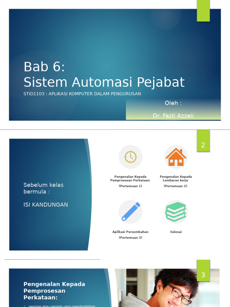 Slide - Ja221 - Bab - 6 Sistem Automasi Pejabat - Pemprosesan Perkataan ...