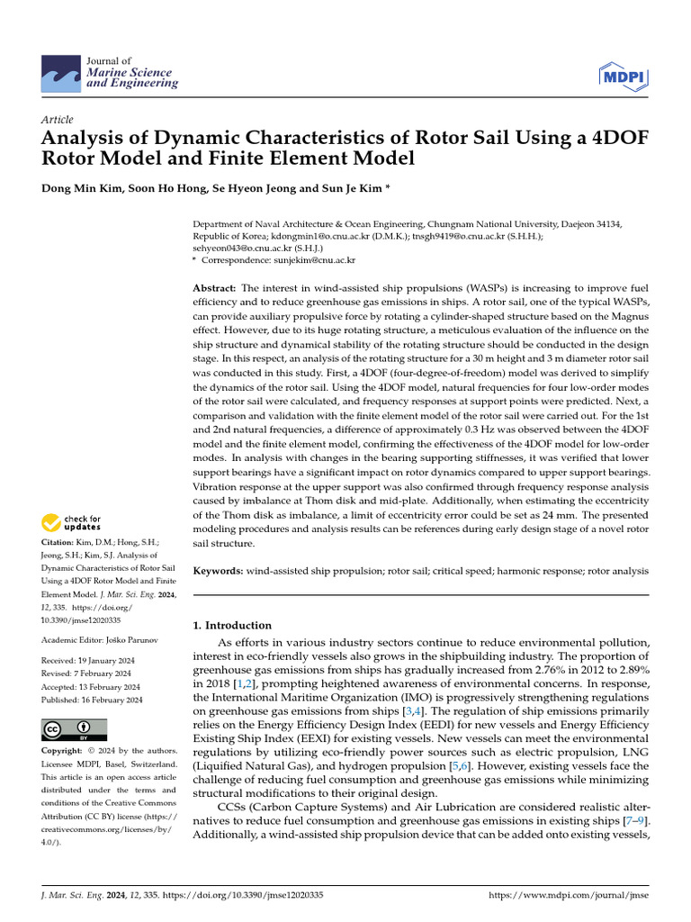 Jmse 12 00335 | PDF | Mechanical Engineering