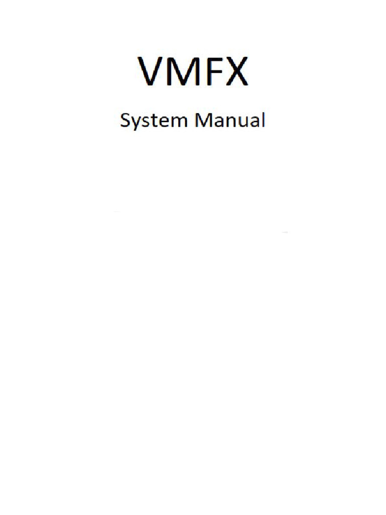 VMFX Elite System Manual | PDF