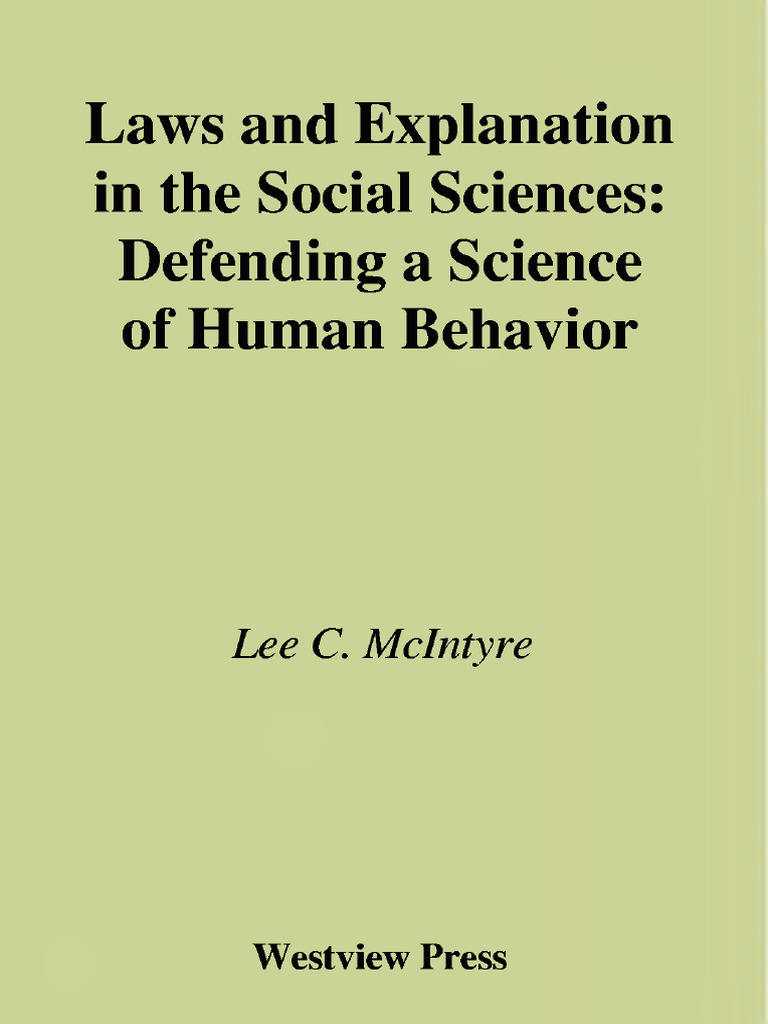 Laws and Explanation in The Social Sciences | PDF | Science ...