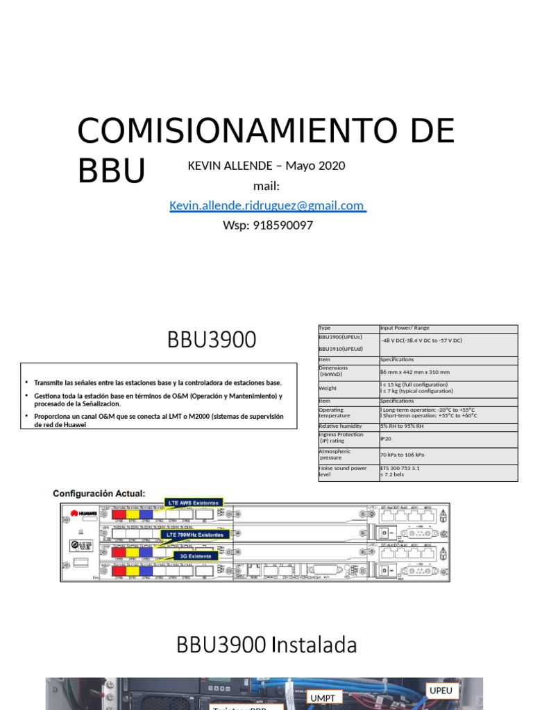 Comisionamiento de Bbu Charla Kevin | PDF | Protocolo de transferencia de archivos | Red de ...