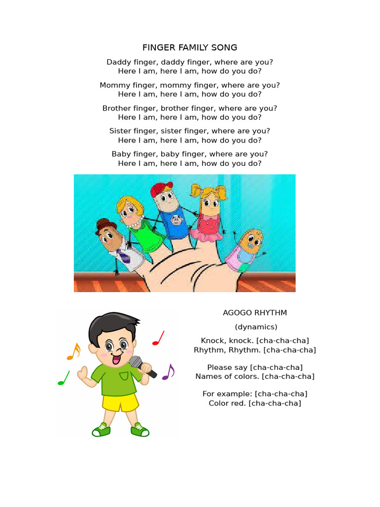 Finger Family Song and Rhythm Game | PDF