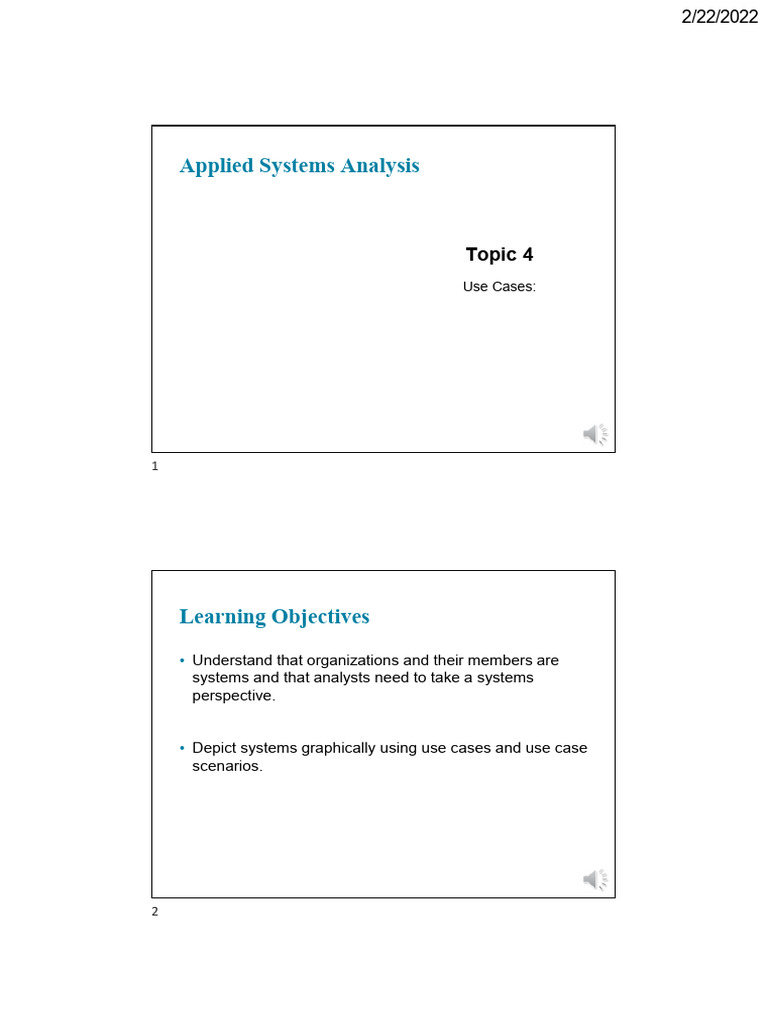 ASA Topic 4 Use Cases Part 1 | PDF | Use Case | System