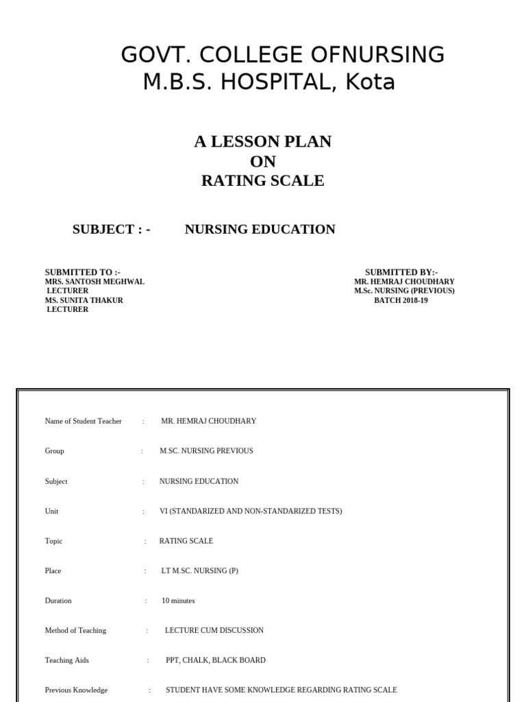 14 -1 rating scale | PDF | Teachers | Knowledge
