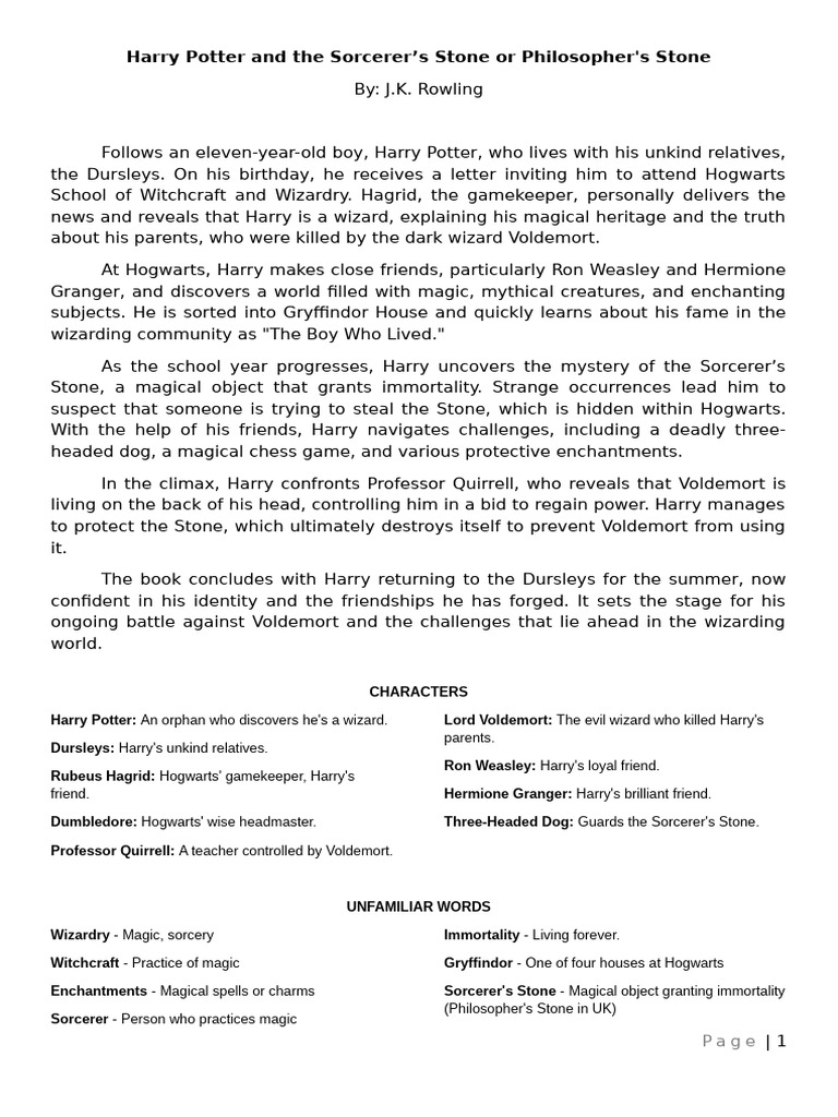 Harry-Potter-Series-1 | PDF | Fantasy Worlds | Fictional Universes