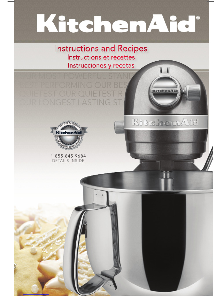 KitchenAid Stand - Mixer Manual With Recipes in Different Languages ...