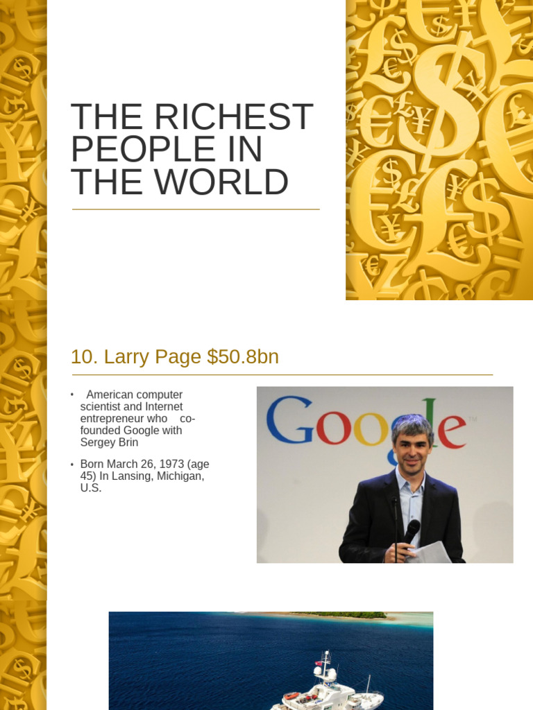 The Richest People in The World | PDF | Warren Buffett | Oracle Corporation