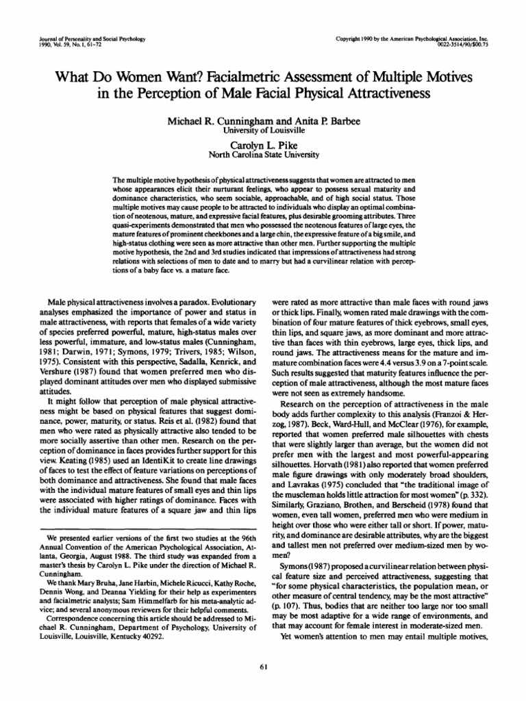 Forehead Size and Attractiveness | PDF | Physical Attractiveness | Face