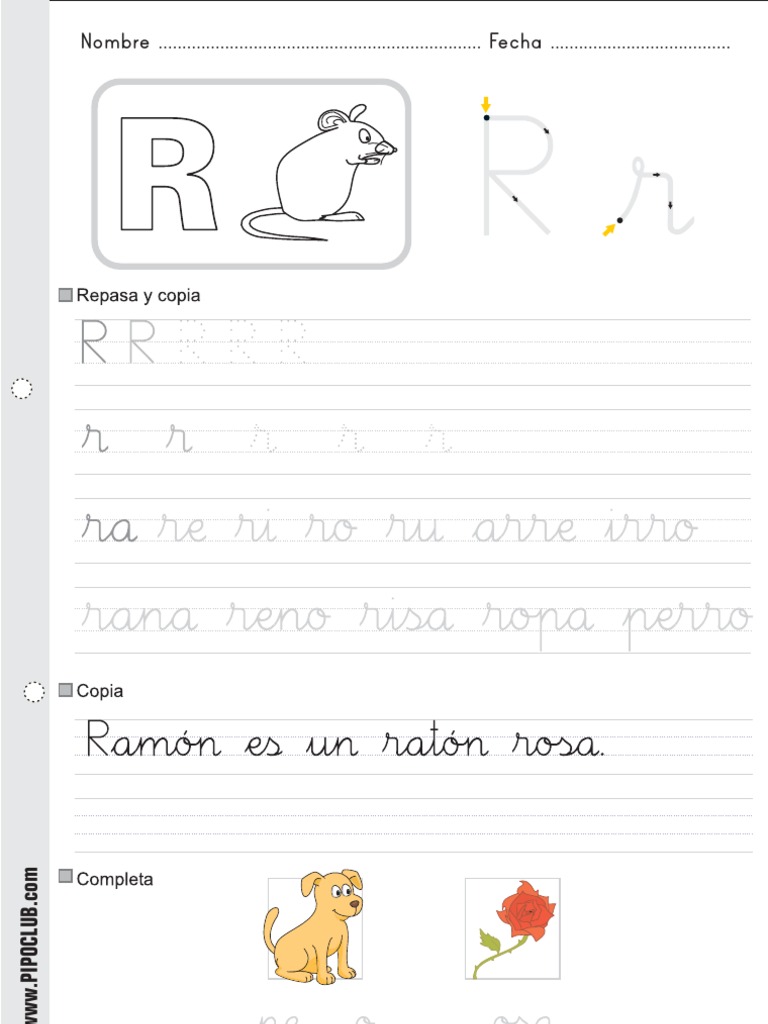 Caligrafía de La R y RR | PDF