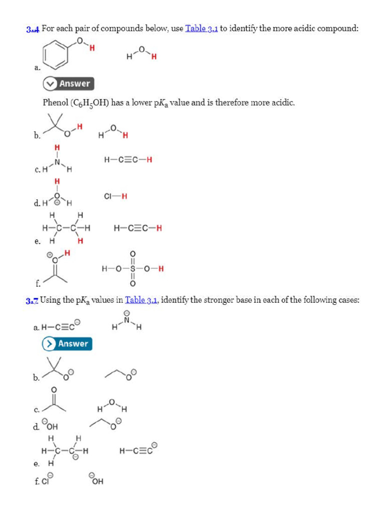 OC Identify The More Acidic Compound | PDF OC Identify The More Acidic Compound | PDF