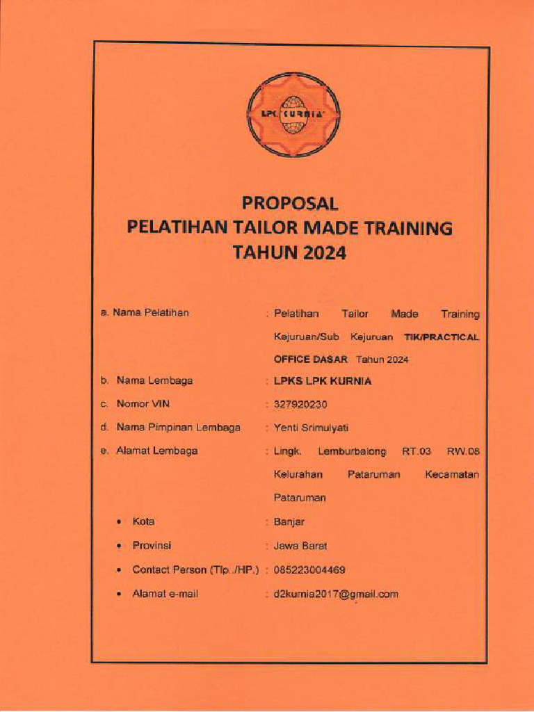 TMT Tailor Made Training | PDF