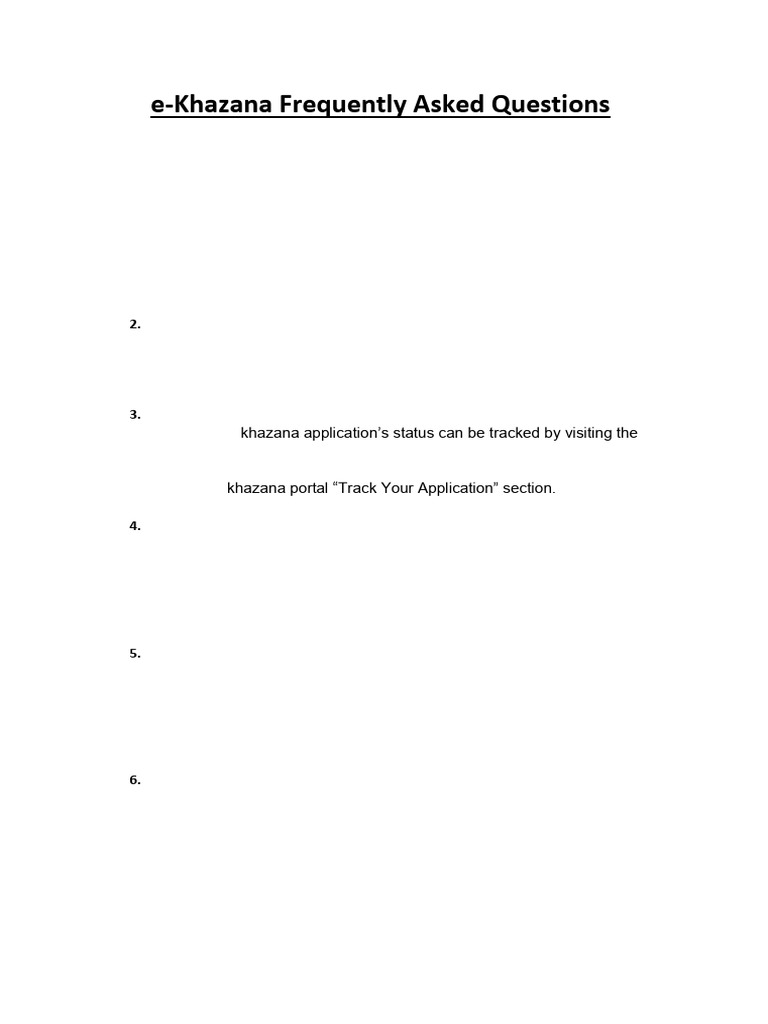 E-Khazana Frequently Asked Questions | PDF | Receipt