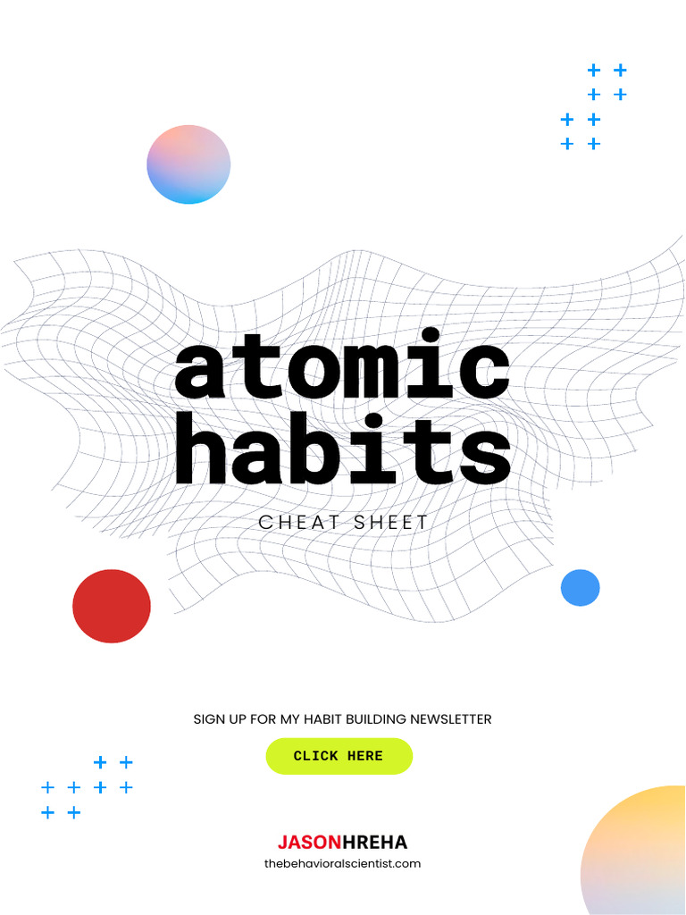 Jason Hreha Atomic Habits Cheat Sheet V 3 | PDF | Habits | Self Control