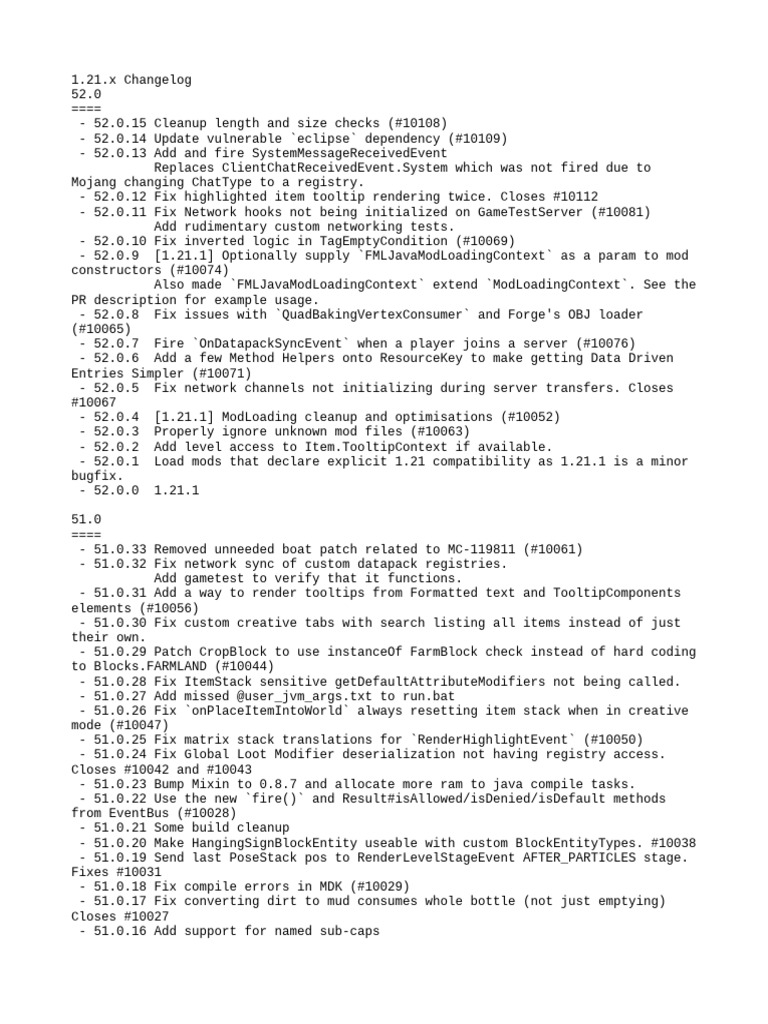 Changelog | PDF | Computer Science | Software