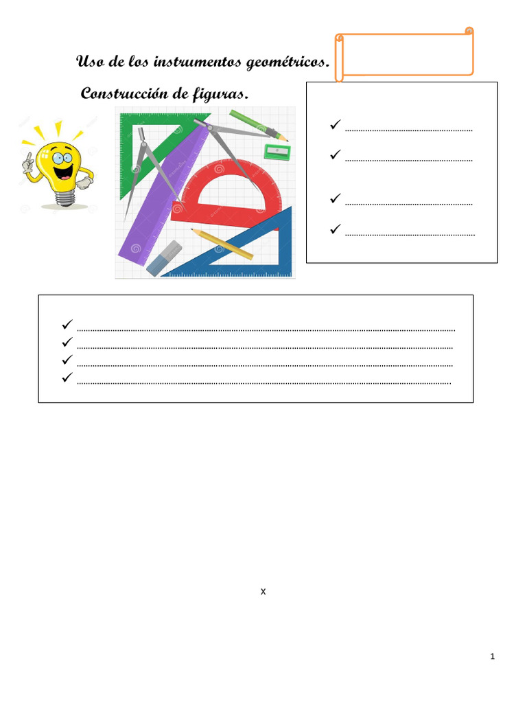 Uso de Instrumentos Geométricos en Figuras | PDF | Triángulo ...
