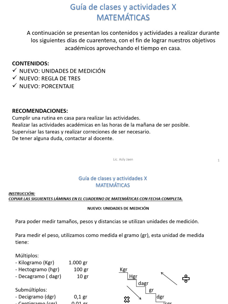 Contenidos:: Lic. Asly Jaen 1 | PDF | Porcentaje | División (Matemáticas)