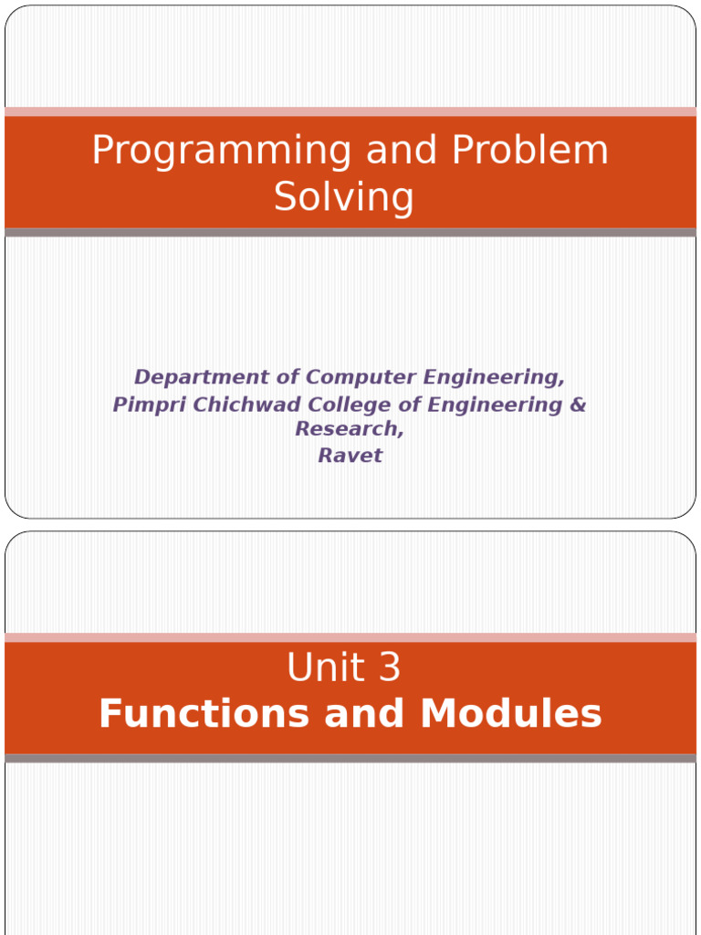 PPS Unit 3 | PDF | Parameter (Computer Programming) | Anonymous Function PPS Unit 3 | PDF | Parameter (Computer Programming) | Anonymous Function