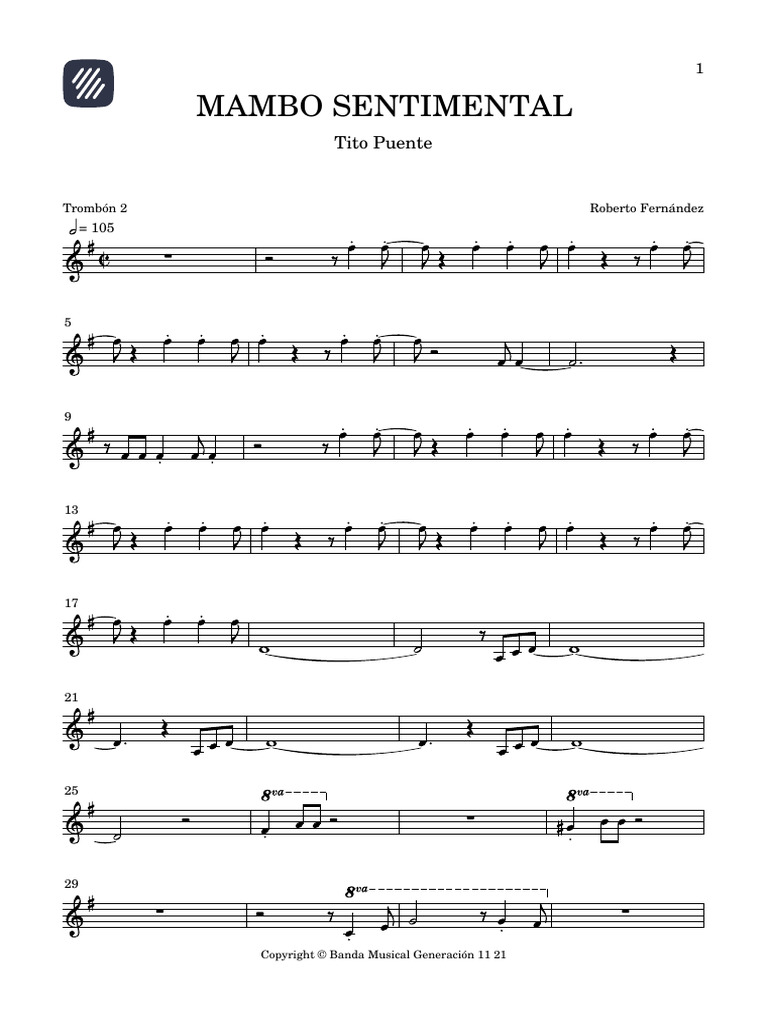 Mambo Sentimental - Trombon 2 | PDF