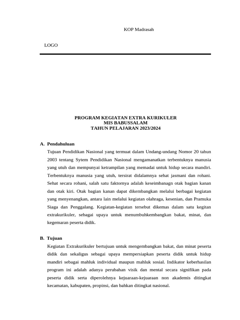 1.2.4.4 Program Ekstra - PPKM BBS 2024 | PDF