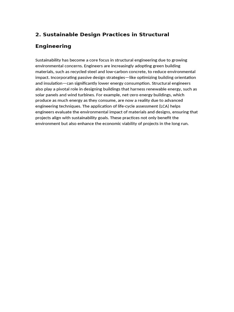 Sustainable Design Practices in Structural Engineering | PDF