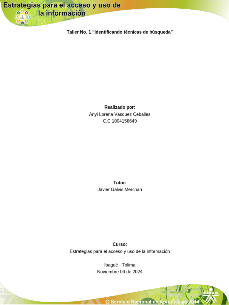 Taller AA1 | PDF | Información | Informática
