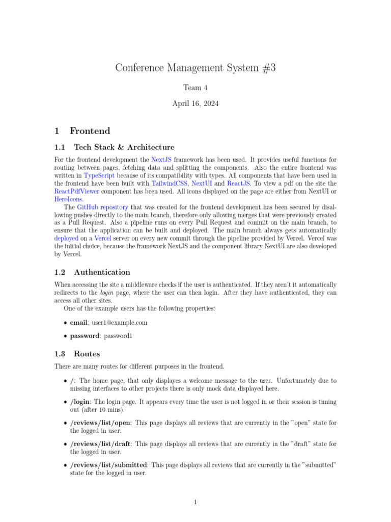 Conference Management System Overview | PDF | Login | Computing