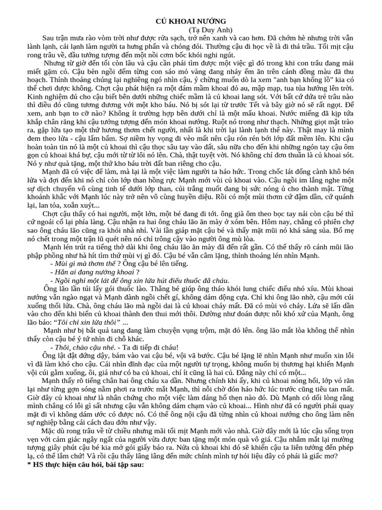 C Khoai Nư NG | PDF