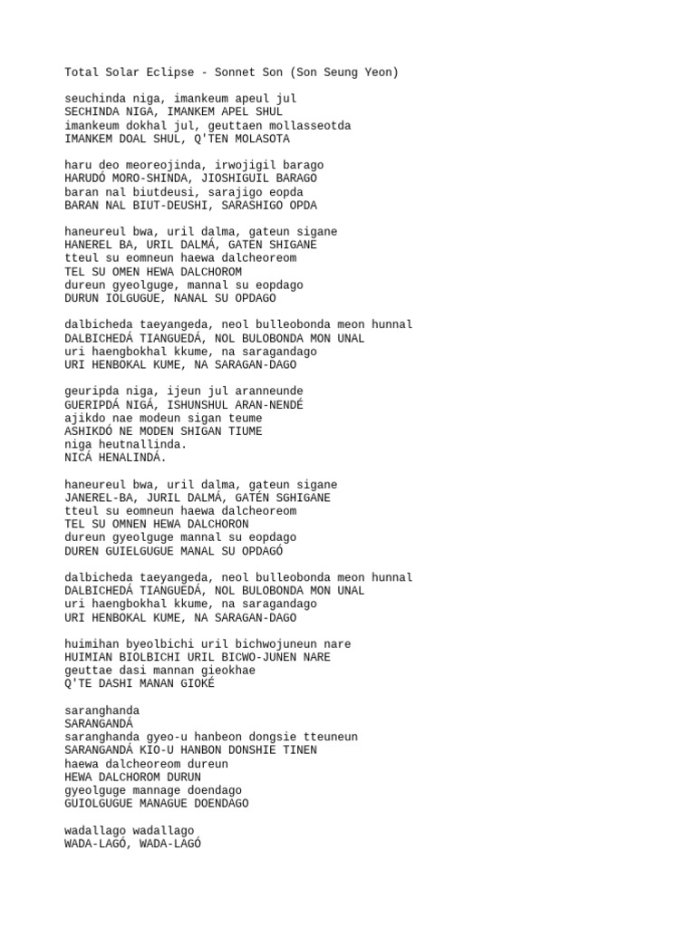 18-Total Solar Eclipse - Sonnet Son | PDF | Art | Self-Improvement