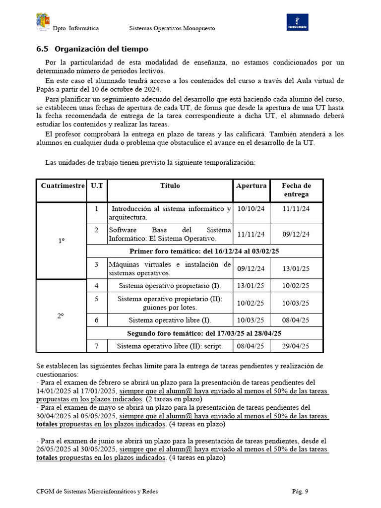 Programación Del Modulo | PDF | Sistema operativo | Informática